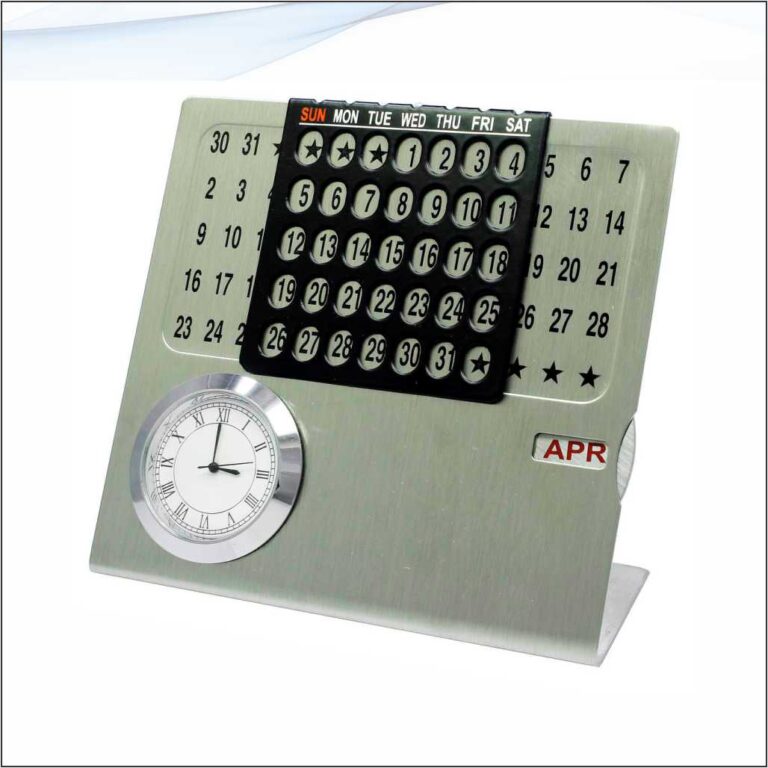 Life Time Calendar With Clock – Newgenn India