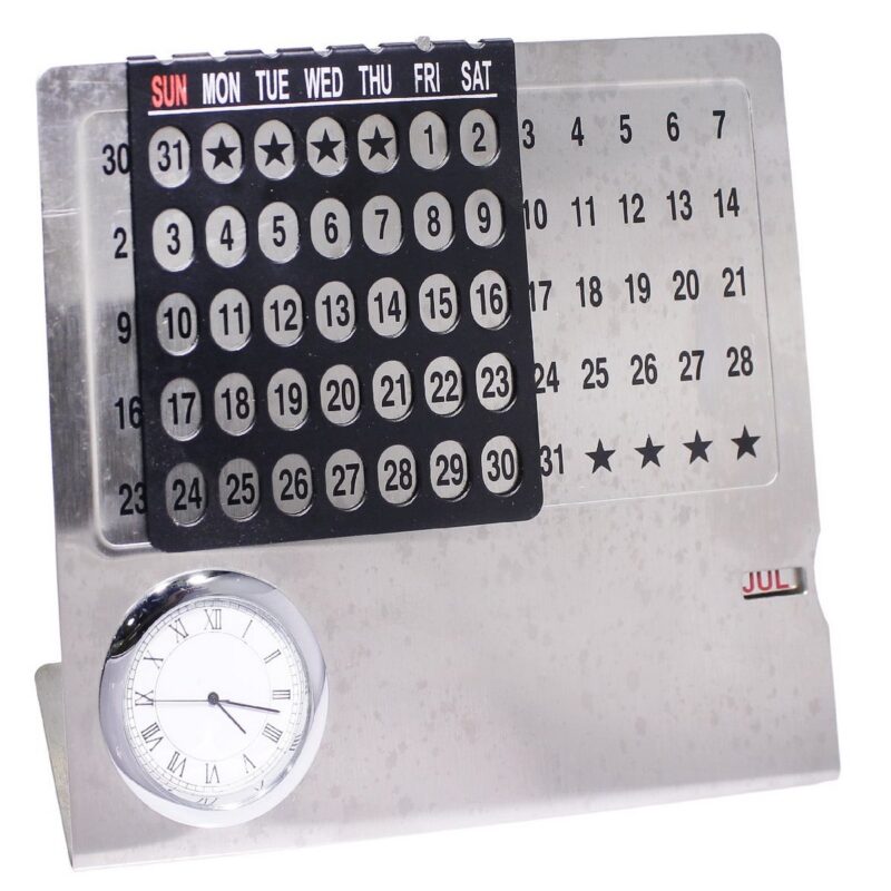 Life Time Calendar With Clock & Month – Newgenn India