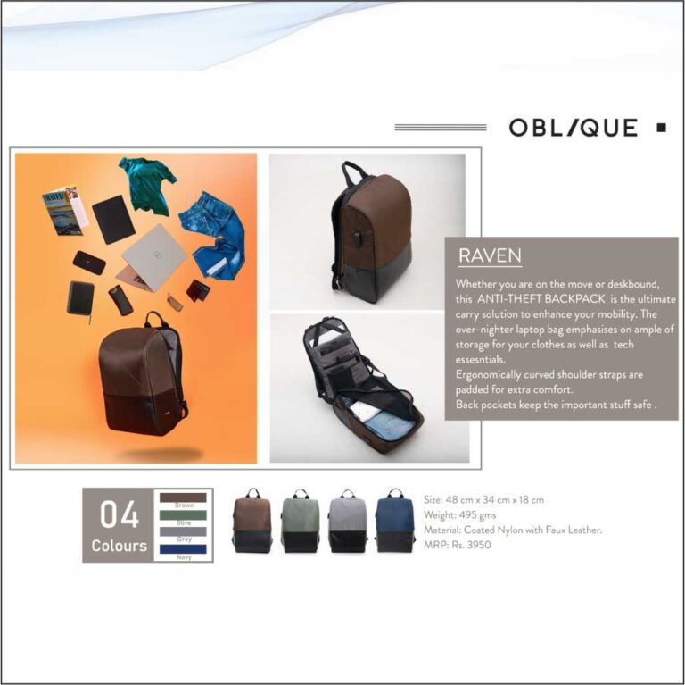 Oblique Raven Laptop Backpack – Newgenn India